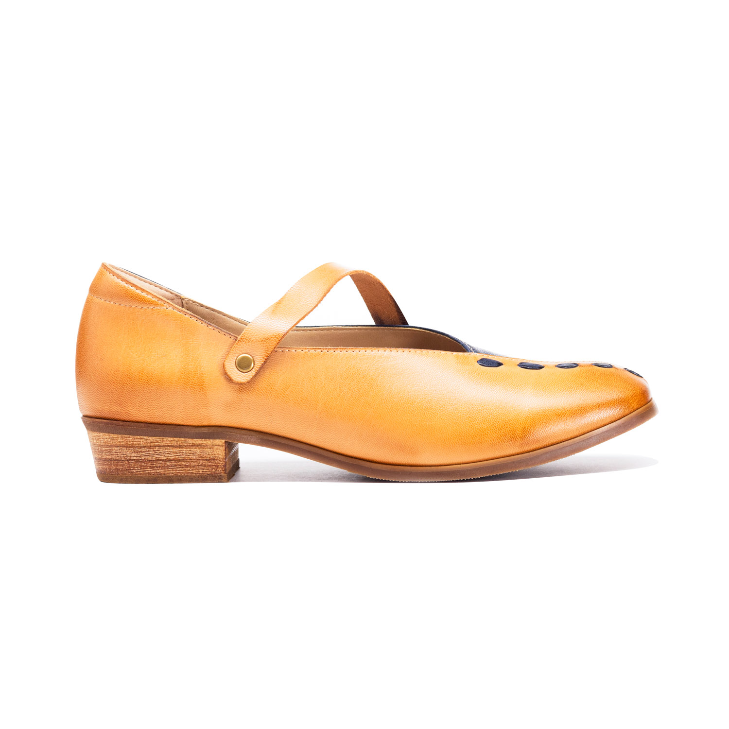 Bulbul – Premium Leather – Ha004 – Tan / Navy – Perocili Shoes